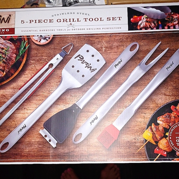 Parini | Kitchen | Nib Stainless Steel 5 Piece Grill Tool Set | Poshmark